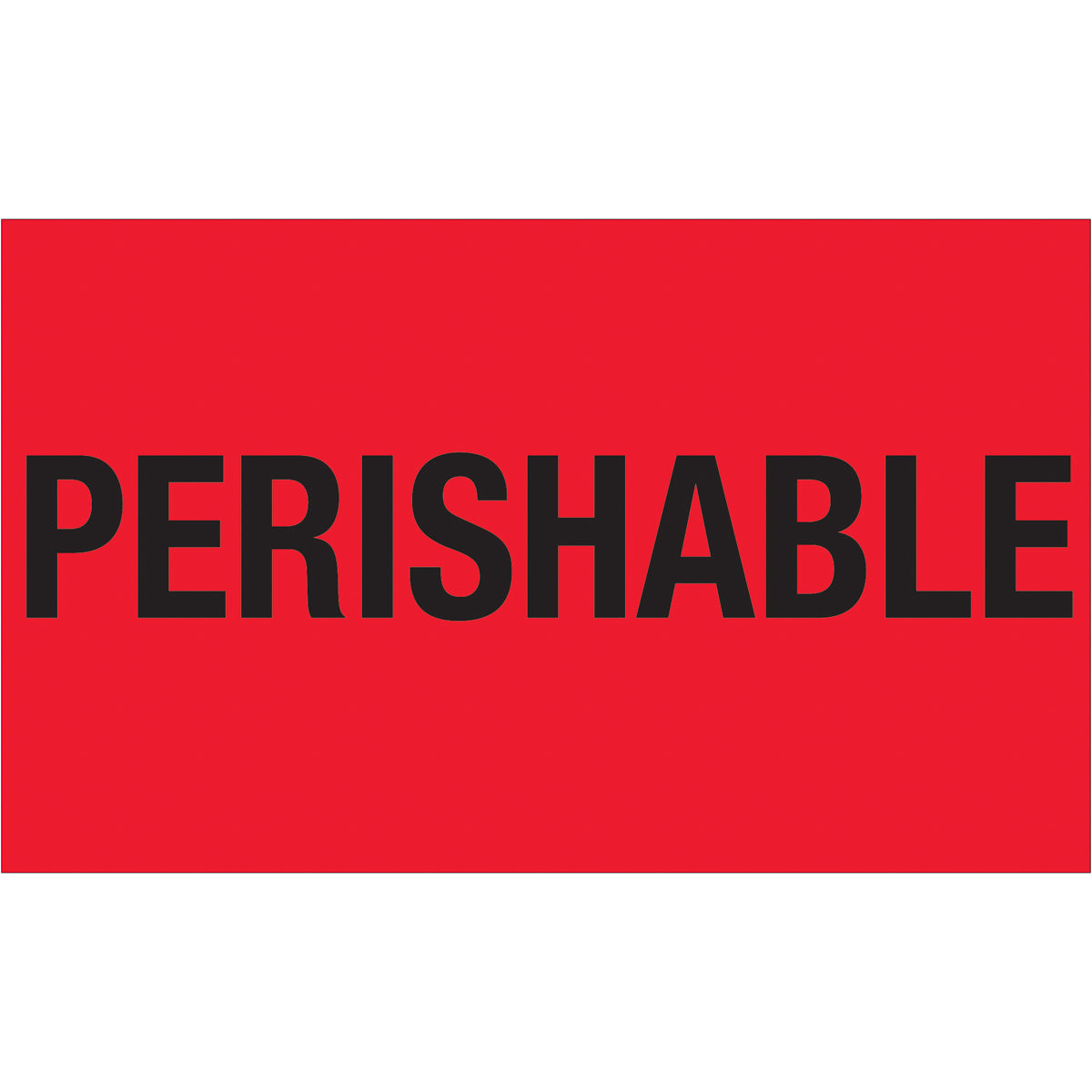 3 x 5" - "Perishable" (Fluorescent Red) Labels 500/Roll