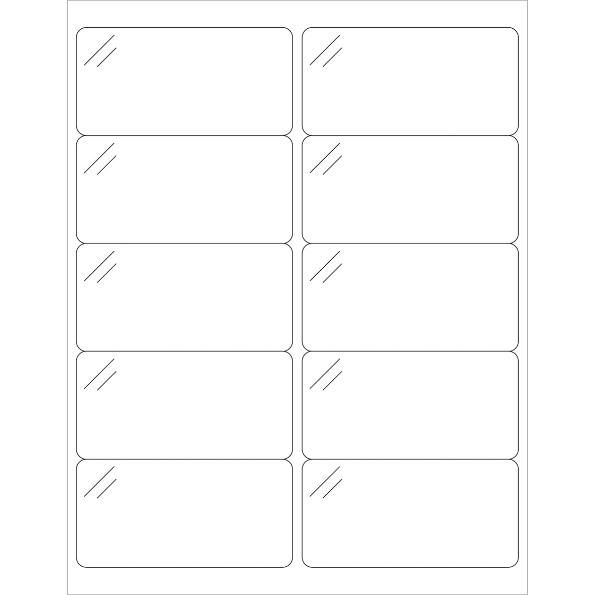 4 x 2" Crystal Clear Rectangle Laser Labels