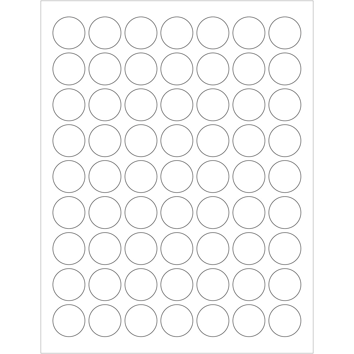 White Removable Circle Laser Labels
