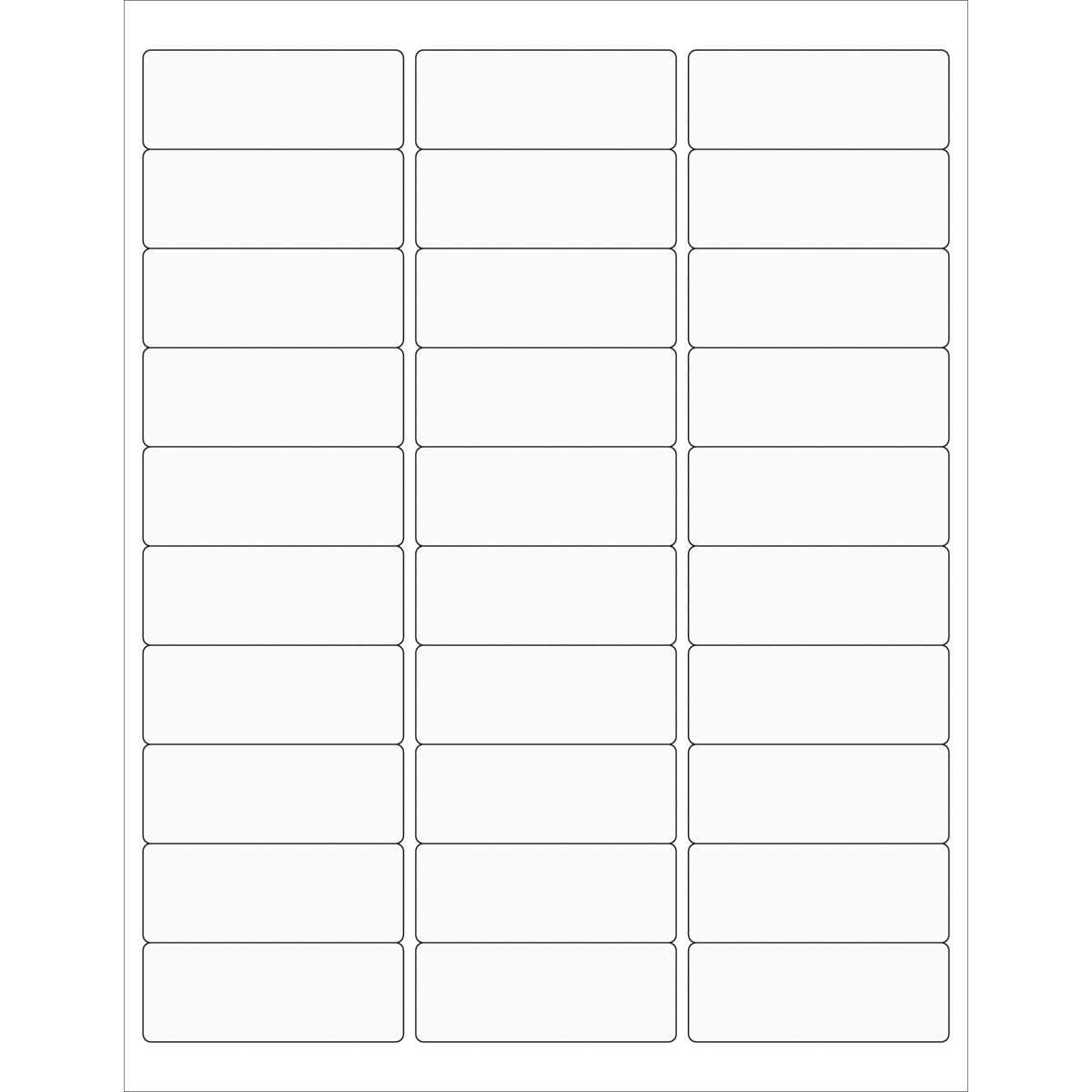 Crystal Clear Rectangle Laser Labels