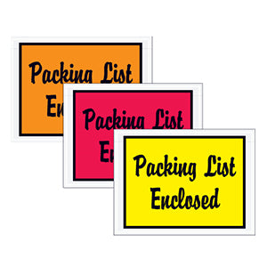 Full Face Script Packing List Envelopes