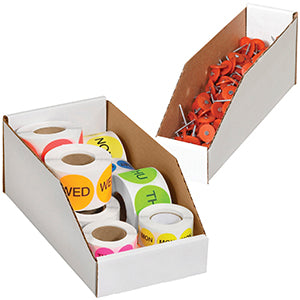 Open Top Bin Boxes - White