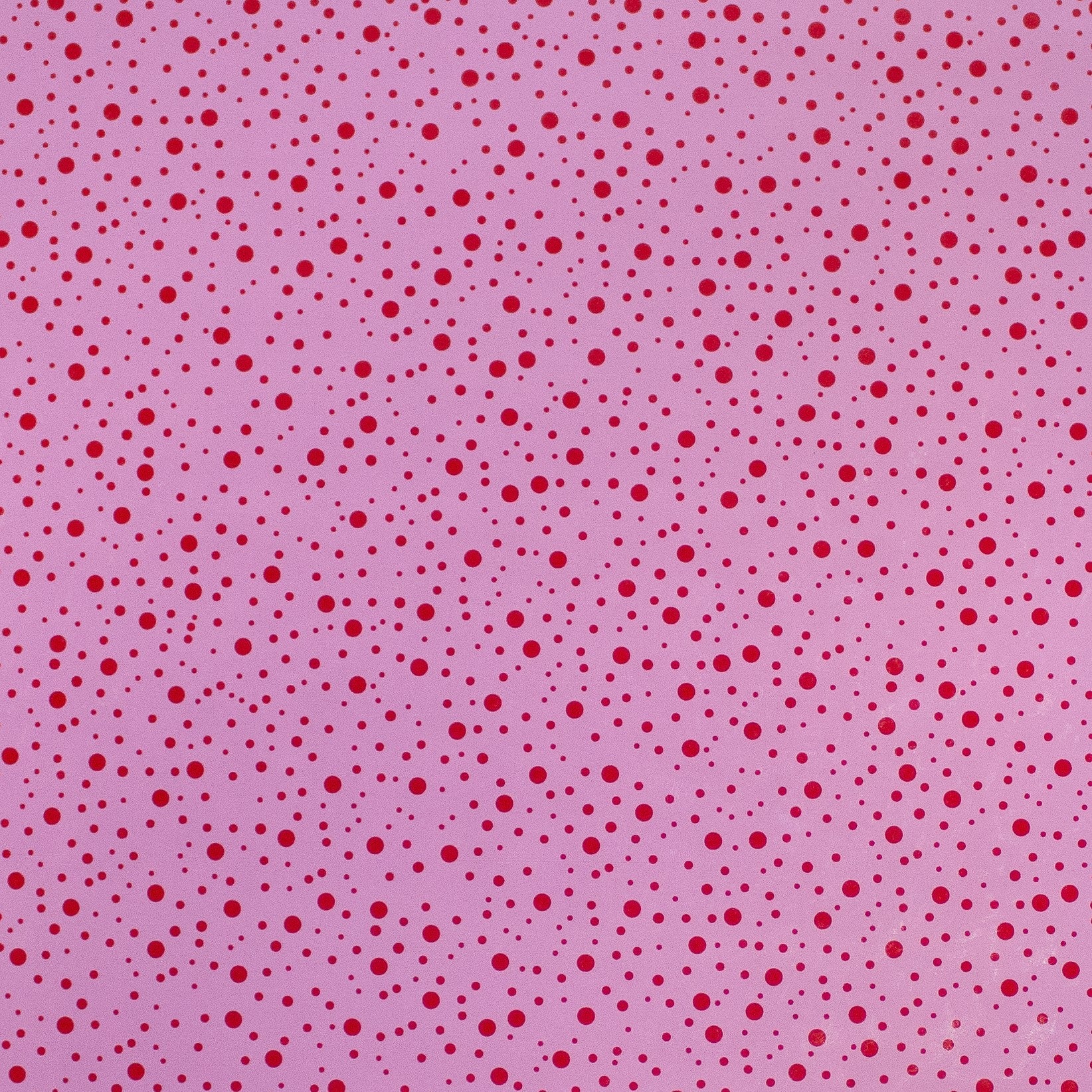 24" x 833 Feet Pink-Red Dots Full Ream Gift Wrap