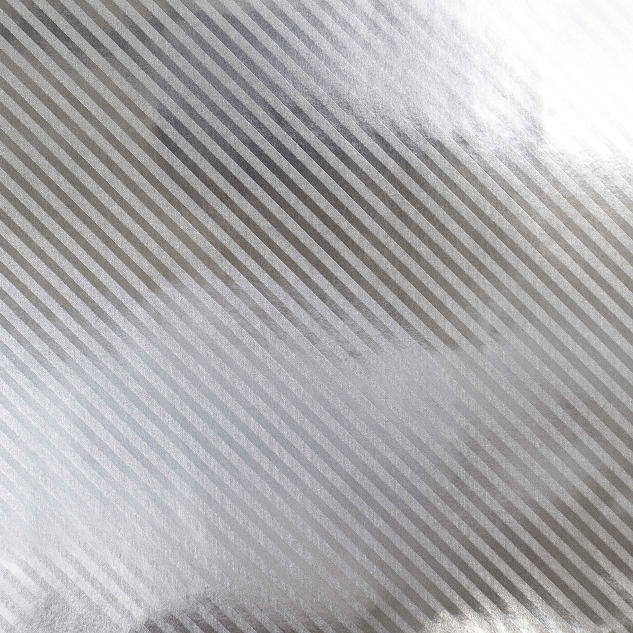 24" x 417 Feet Silver Diagonal Stripe Half Ream Gift Wrap