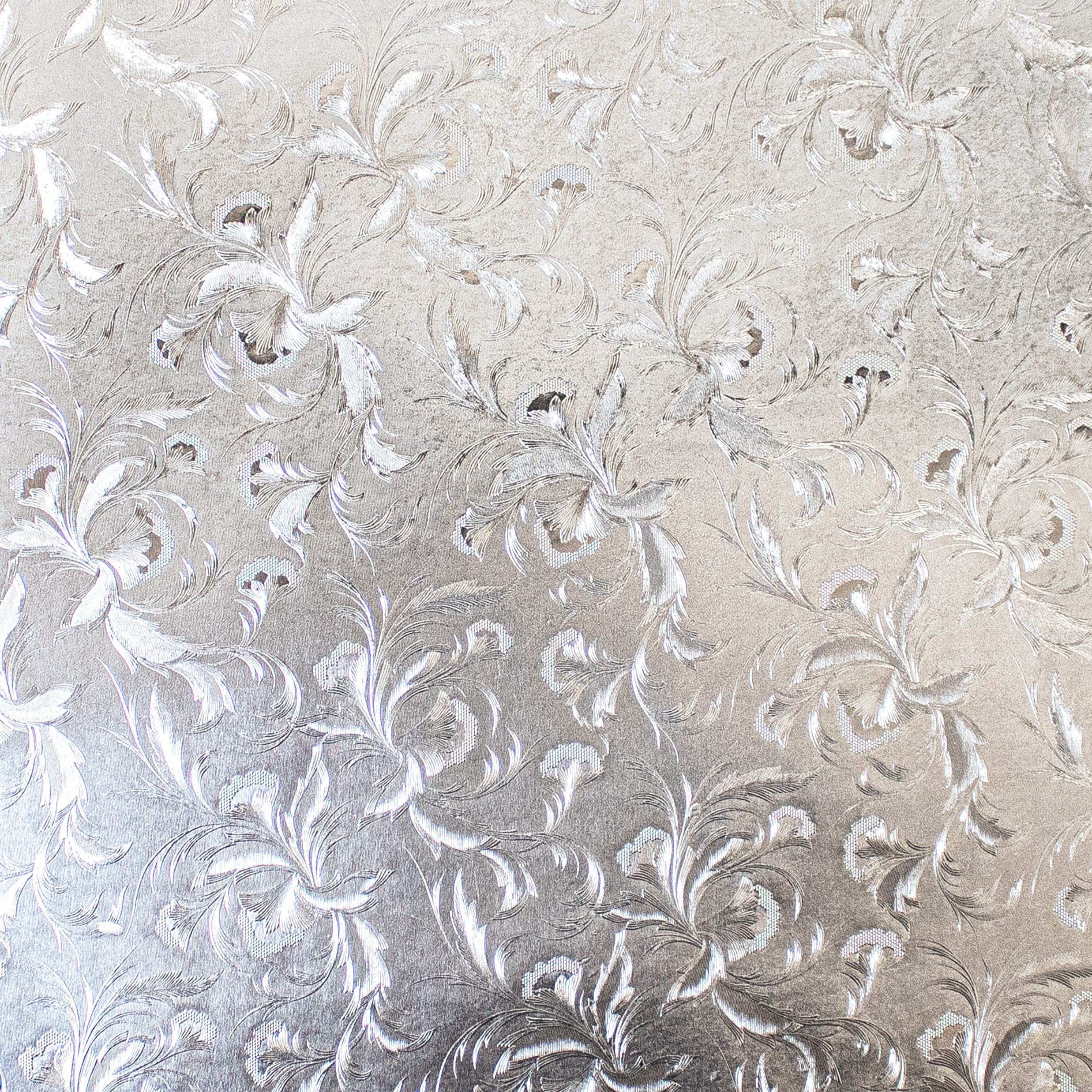24" x 417 Feet Silver Satin Half Ream Gift Wrap
