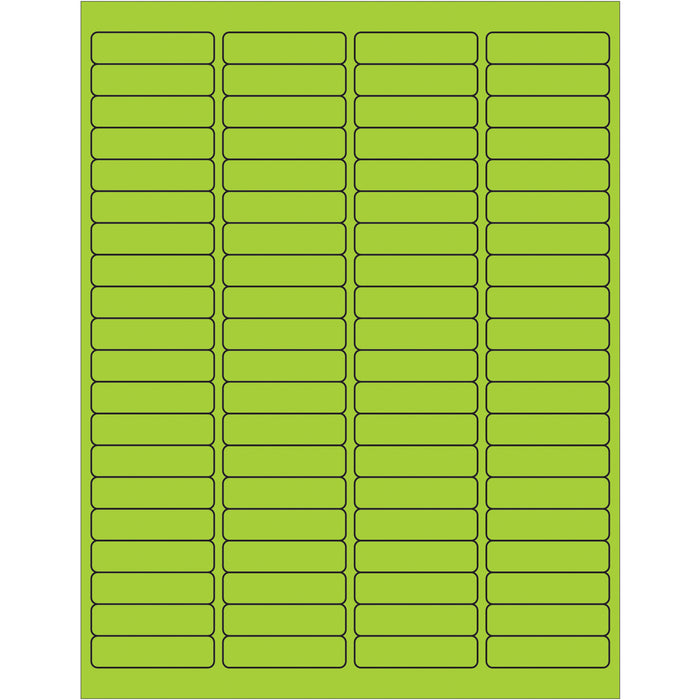 4 x 3 1/3" Fluorescent Pastel Blue Rectangle Laser Labels ...