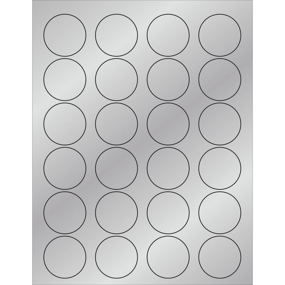 3/4" Silver Foil Circle Laser Labels - PackagingSupplies.com