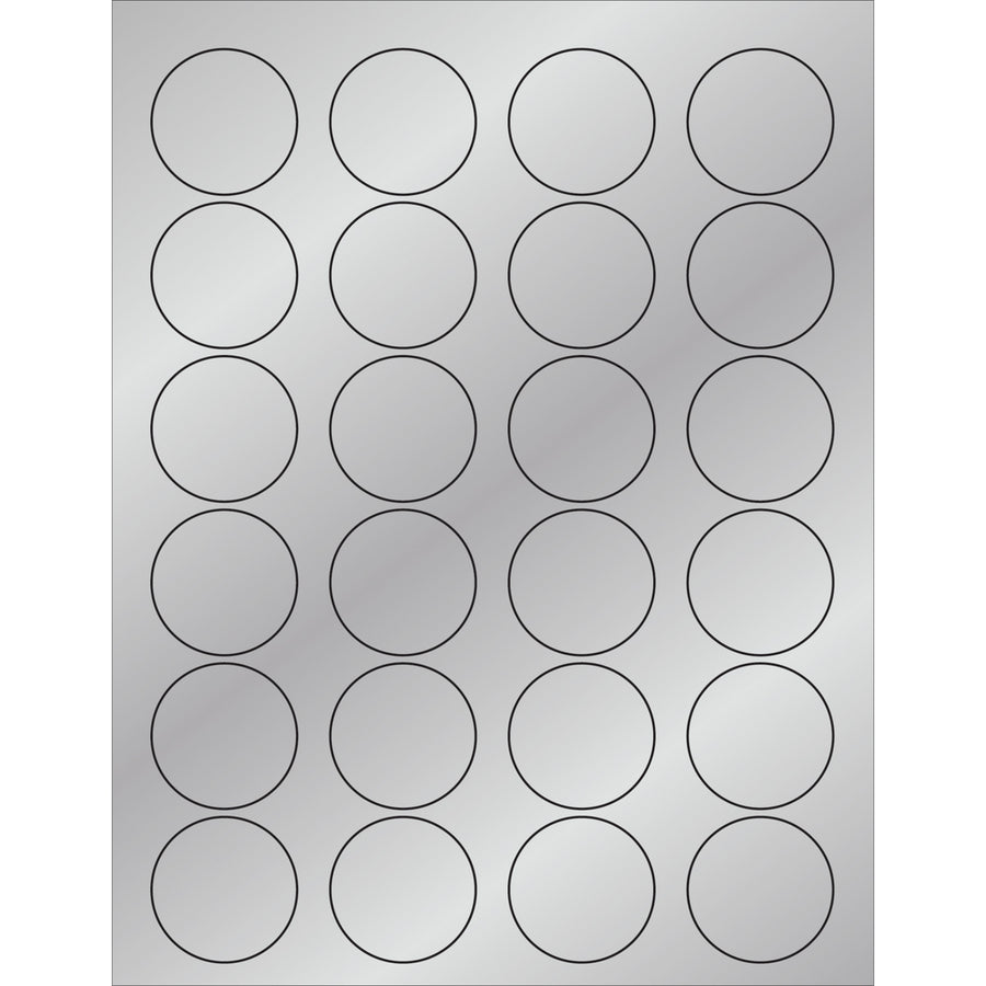 3/4" Silver Foil Circle Laser Labels - PackagingSupplies.com