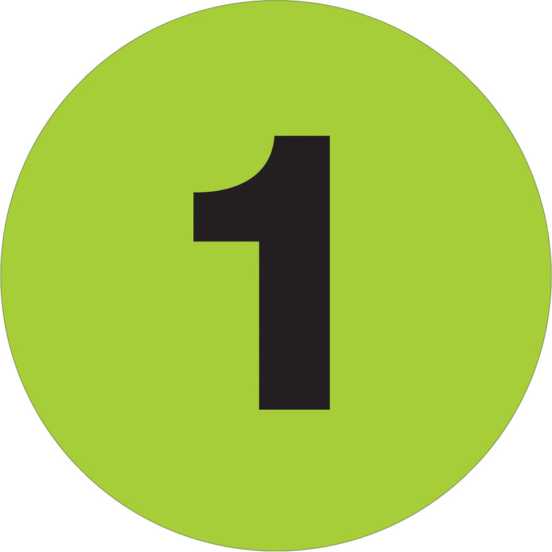 1" Circle - "11" (Black) Number Labels 500/Roll - PackagingSupplies.com