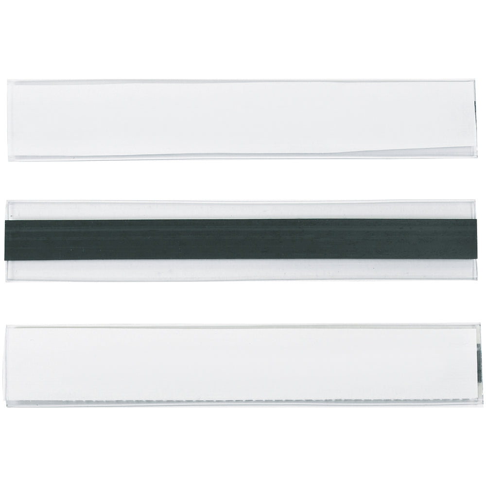 2 x 6 Open-Edge Plastic Label Holders - PackagingSupplies.com