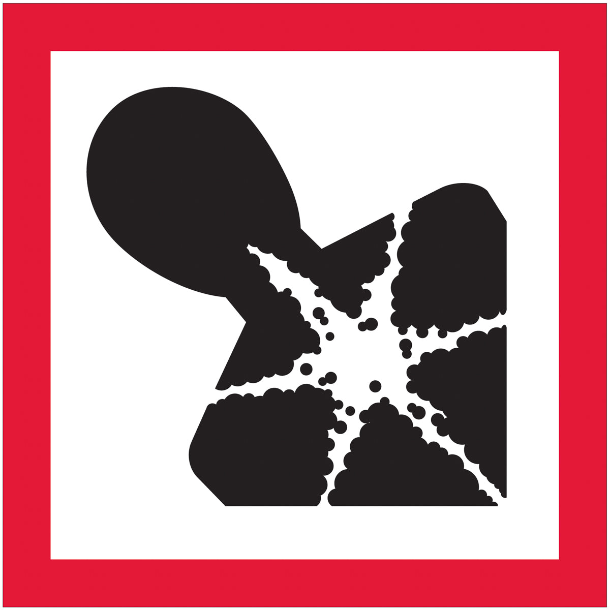 1 x 1" Pictogram - Health Hazard Labels 500/Roll