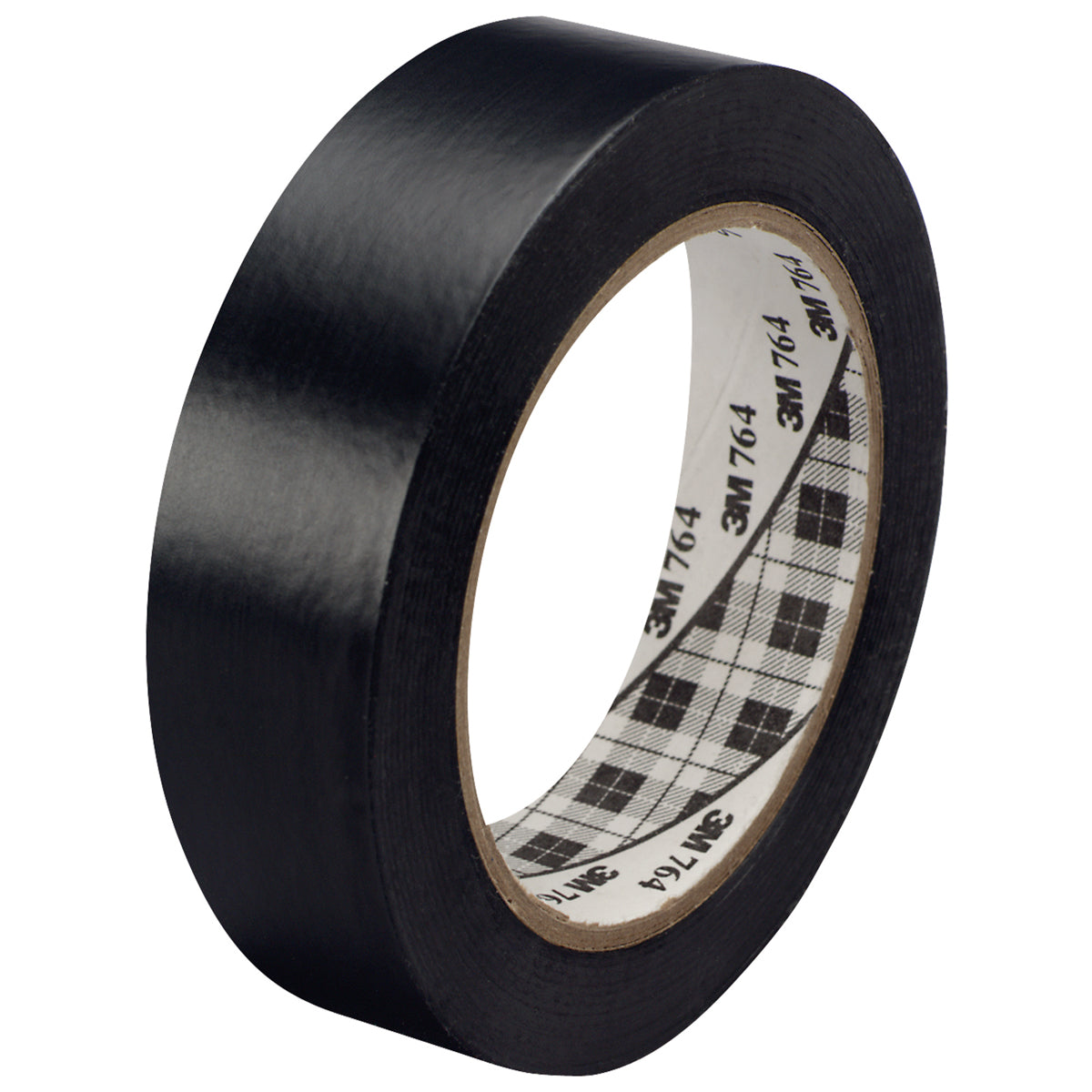 1" x 36 yds. Black 3M 764 Vinyl Tape 6/Case