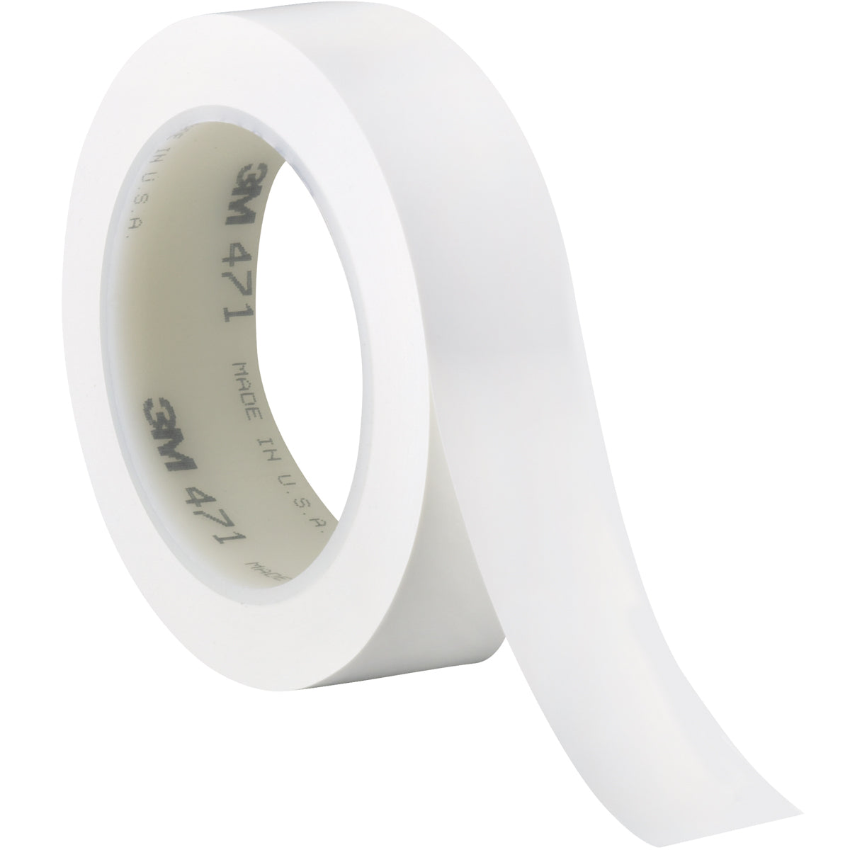 1" x 36 yds. White 3M 471 Vinyl Tape 3/Case