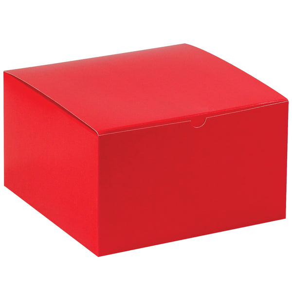 6 x 4 1/2 x 4 1/2 Red Gloss Gift Box - PackagingSupplies.com