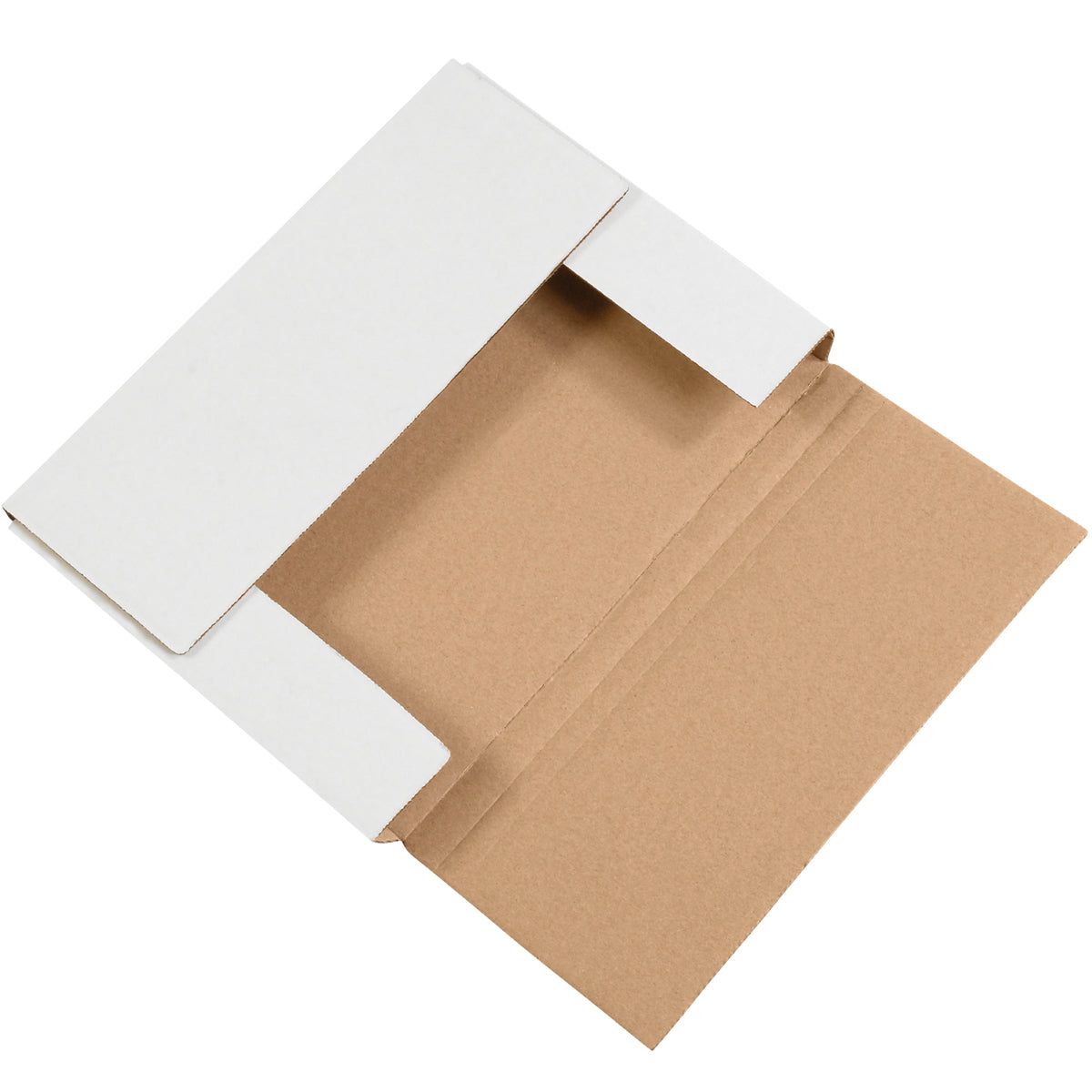 11 1/8 x 8 5/8 x 4 White Easy-Fold Mailers