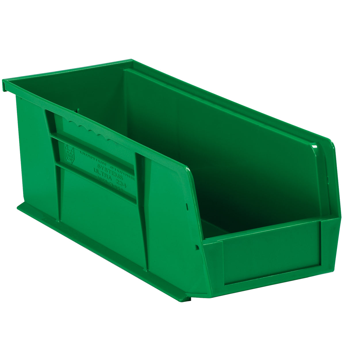 14 3/4 x 8 1/4 x 7 Green Plastic Bin Boxes