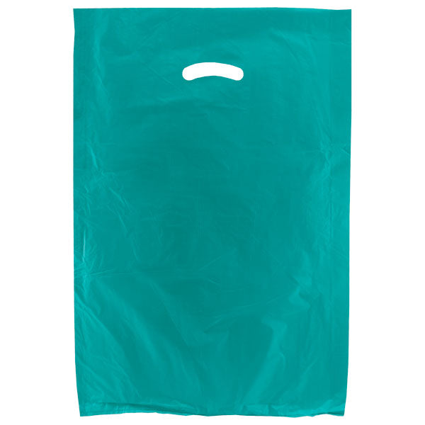 16 x 4 x 24 Teal Hi-Density Gusseted Merchandise Bags (.75 mil thickness)
