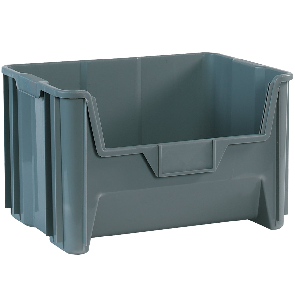 19 7/8 x 15 1/4 x 12 7/16 Gray Plastic Bin Boxes