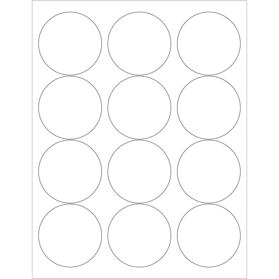 2" White Circle Laser Labels - PackagingSupplies.com