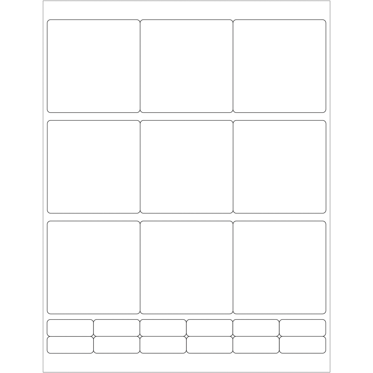 2 3/4 x 2 3/4" White Rectangle Laser Labels