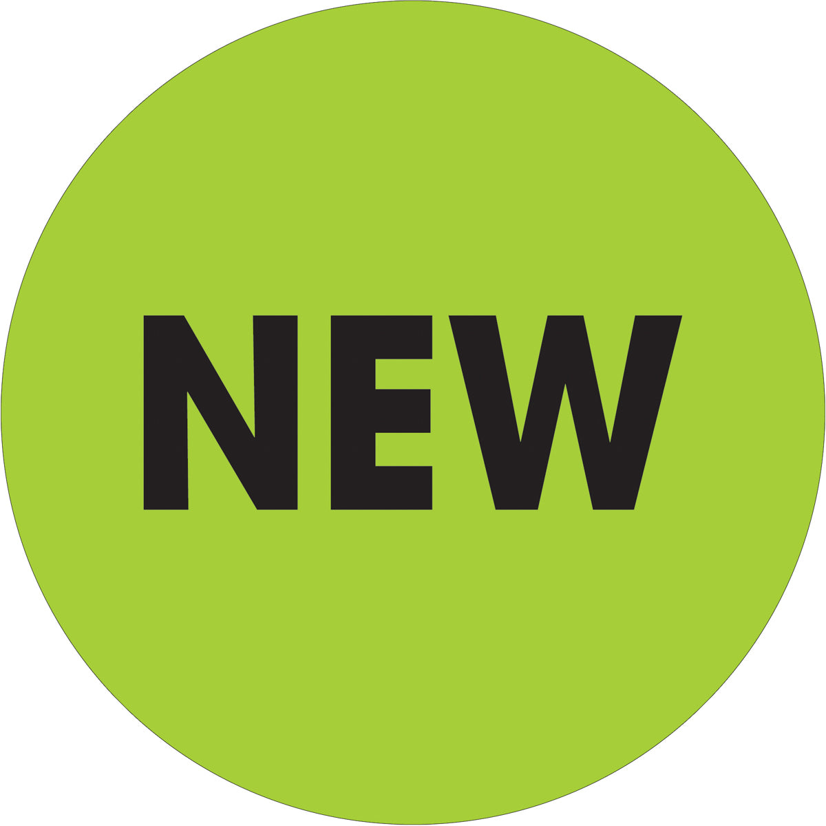 2" Circle - "New" Fluorescent Green Labels 500/Roll