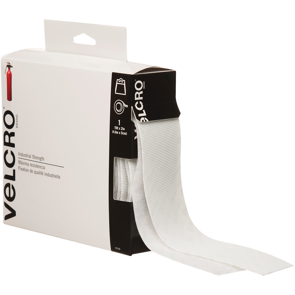 2" x 15' - White VELCRO Brand Tape - Combo Packs