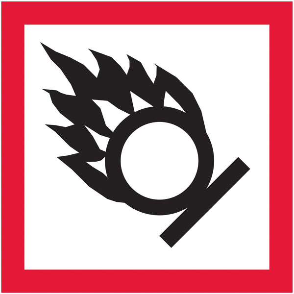 2 x 2" Pictogram - Flame Over Circle Labels 500/Roll ...