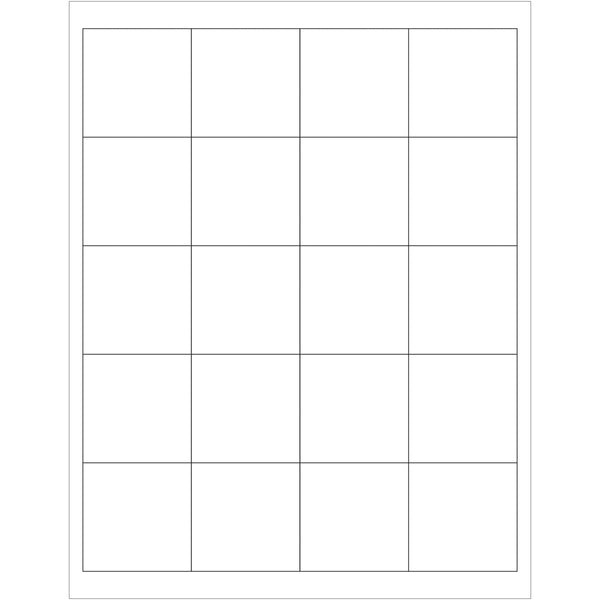 2 x 2" Weather-Resistant Laser Labels - PackagingSupplies.com