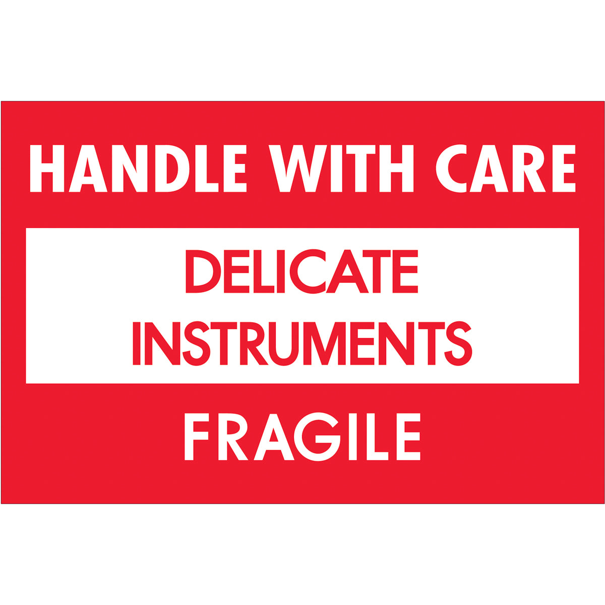 2 x 3" - "Delicate Instruments - HWC" - Fragile Labels 500/Roll