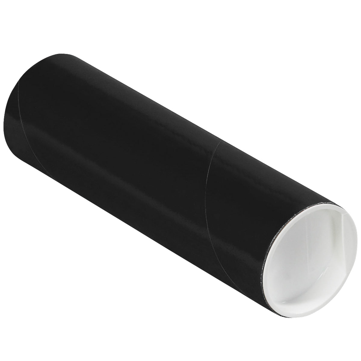 2 x 6 Black Mailing Tubes With End Caps .060 Gauge