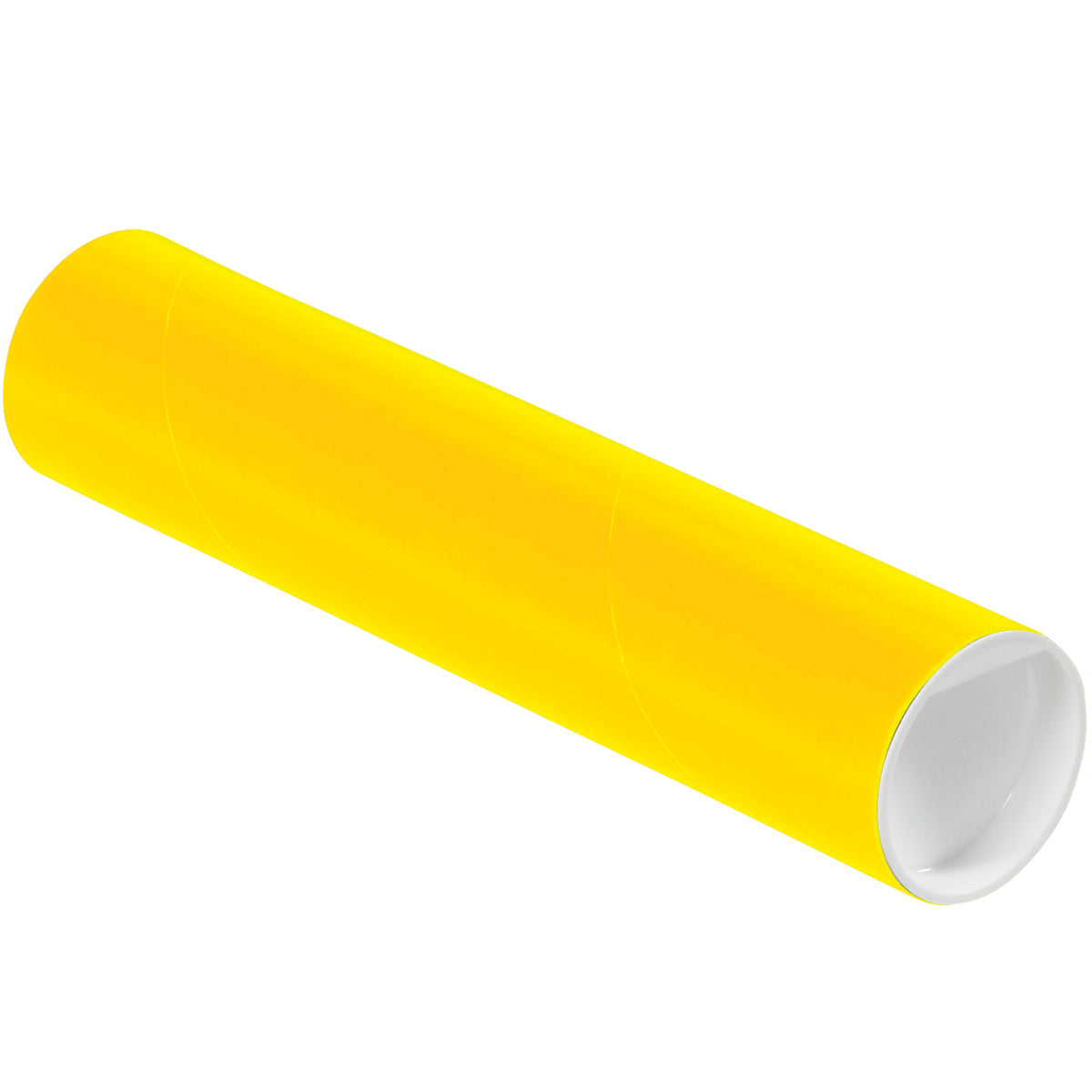 2 x 9 Yellow Mailing Tubes With End Caps .060 Gauge