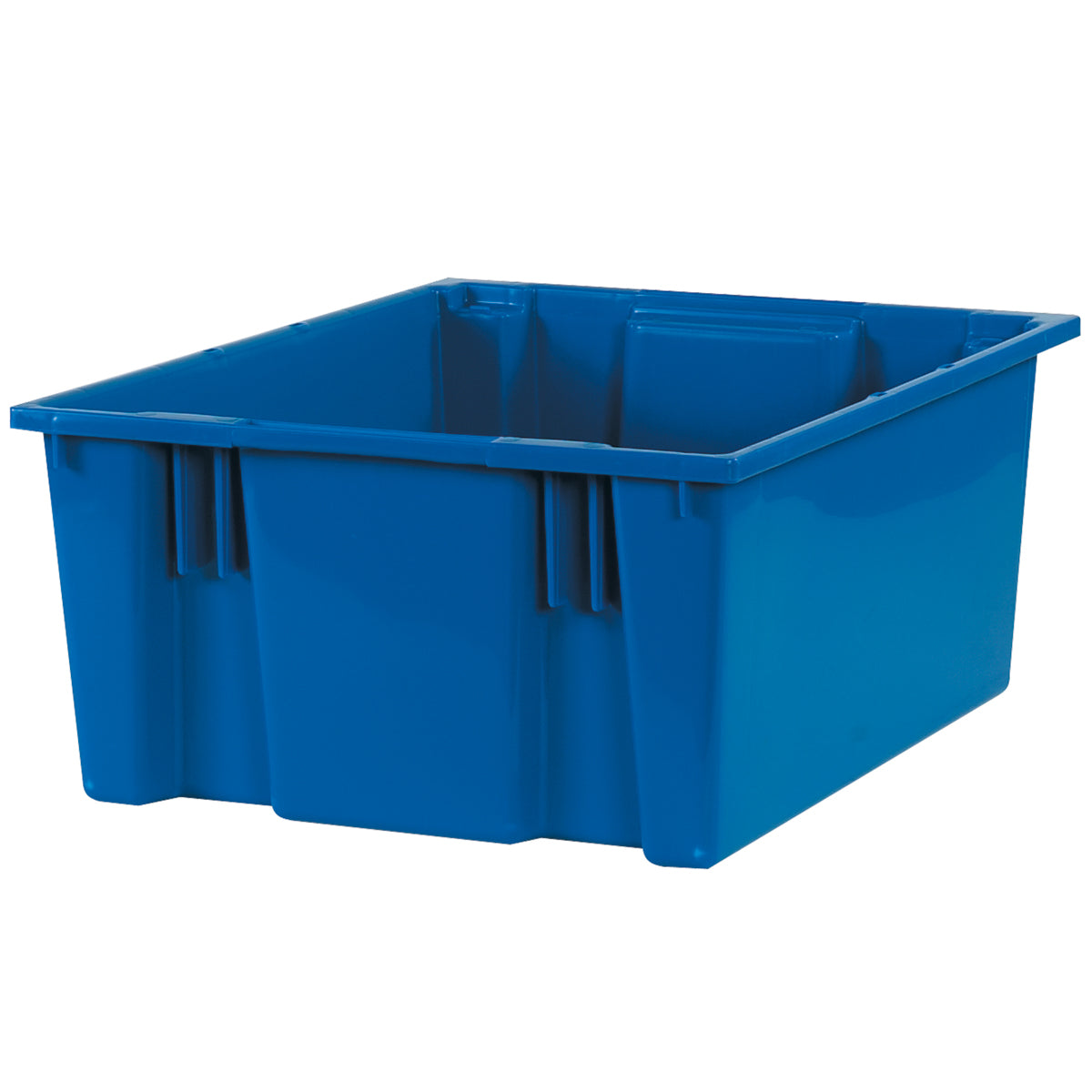 20 7/8 x 18 1/4 x 9 7/8 Blue Stack & Nest Containers