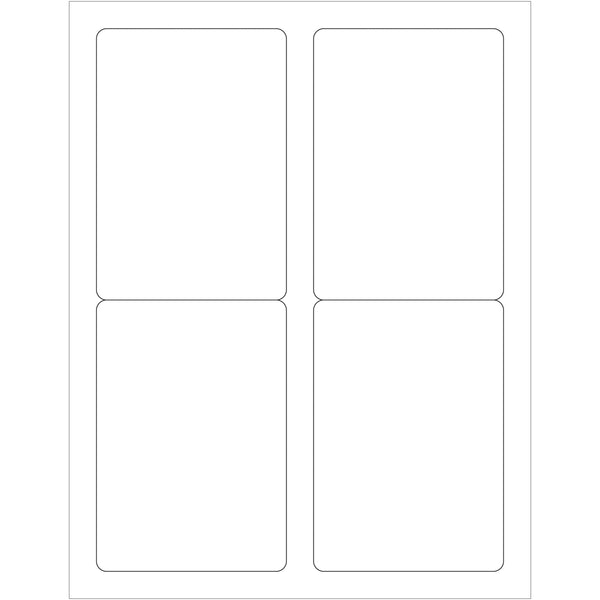 4 x 6" Glossy White Rectangle Laser Labels - PackagingSupplies.com
