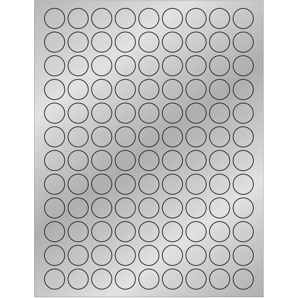 3/4" Silver Foil Circle Laser Labels - PackagingSupplies.com