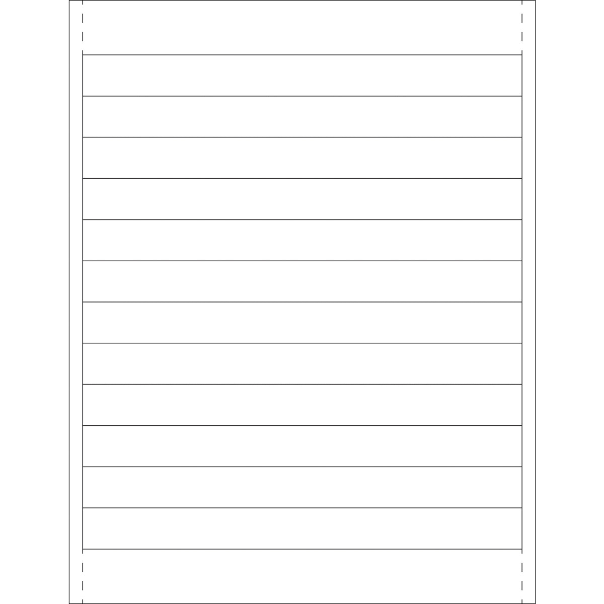 3/4 x 8 Plastic Label Holder Insert Cards