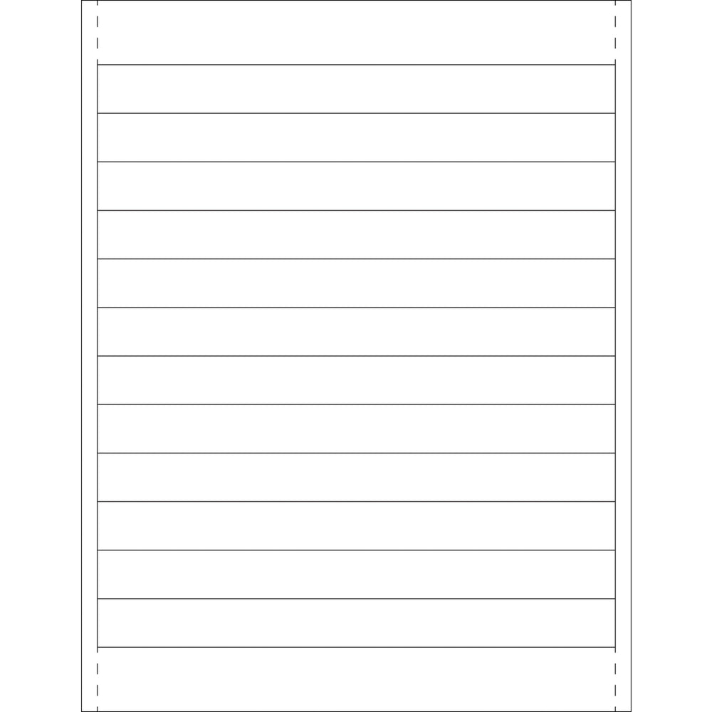 1 1/4 x 6 Plastic Label Holder Insert Cards - PackagingSupplies.com