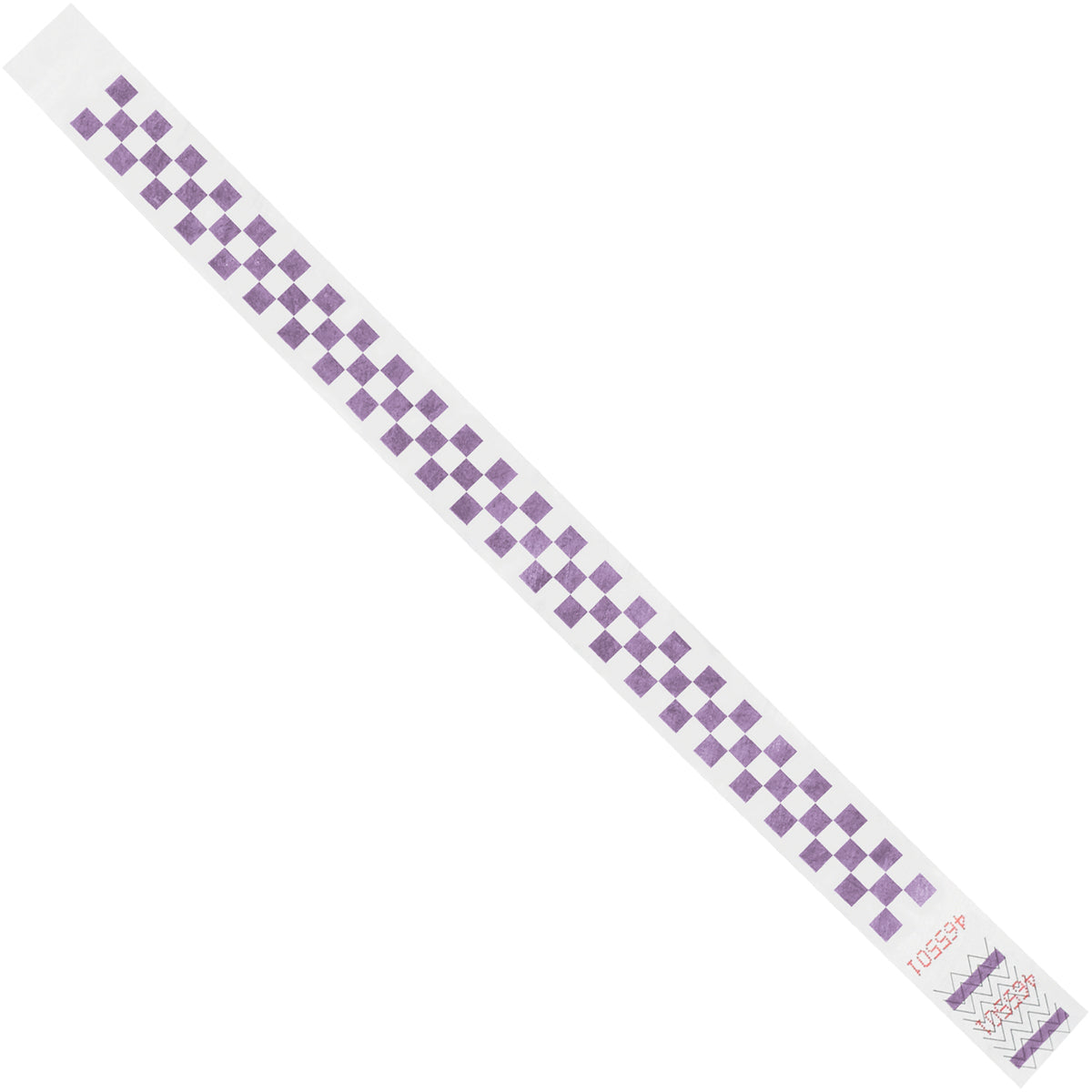 3/4 x 10" Purple Checkerboard Tyvek Wristbands