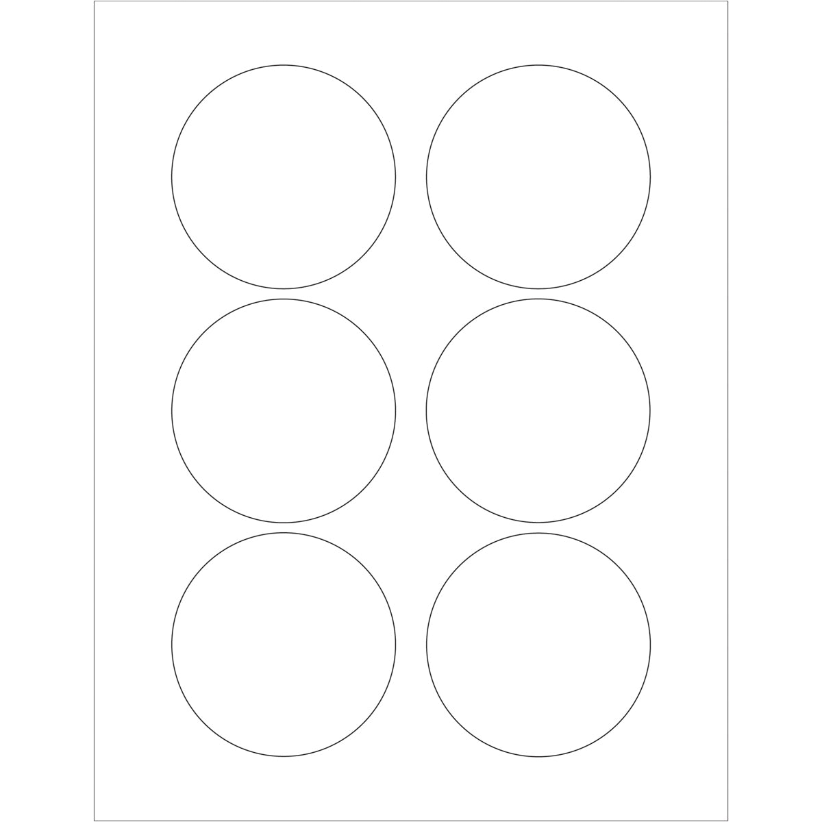 3" Glossy White Circle Laser Labels