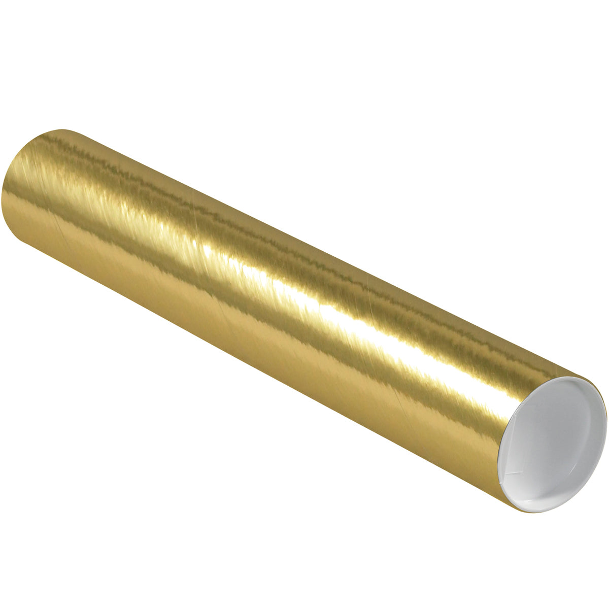 3 x 18 Gold Mailing Tubes With End Caps .070 Gauge