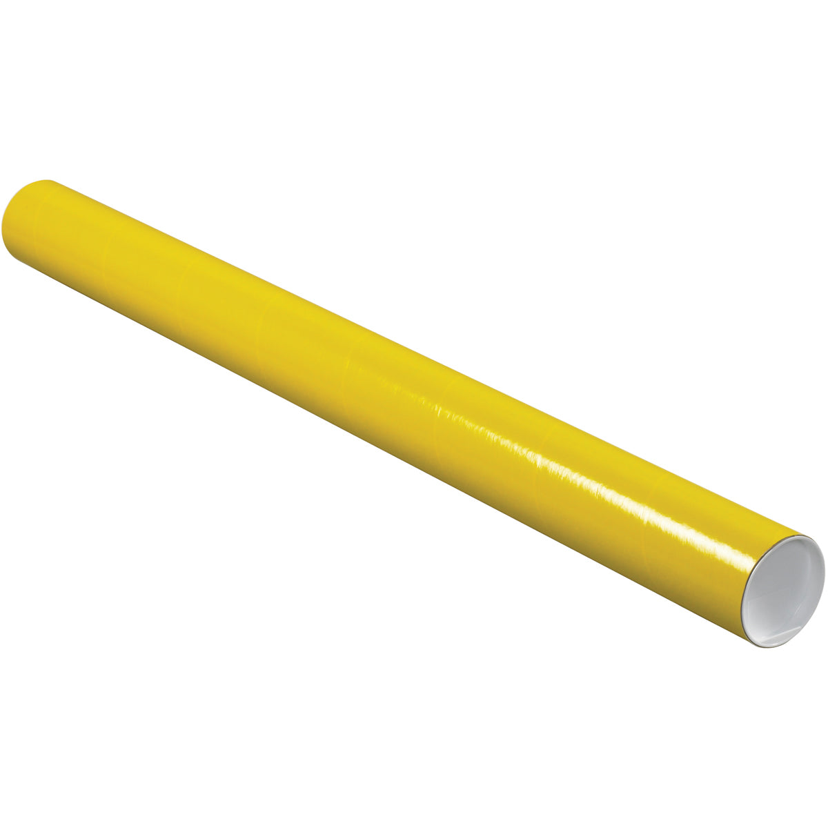 3 x 36 Yellow Mailing Tubes With End Caps .070 Gauge