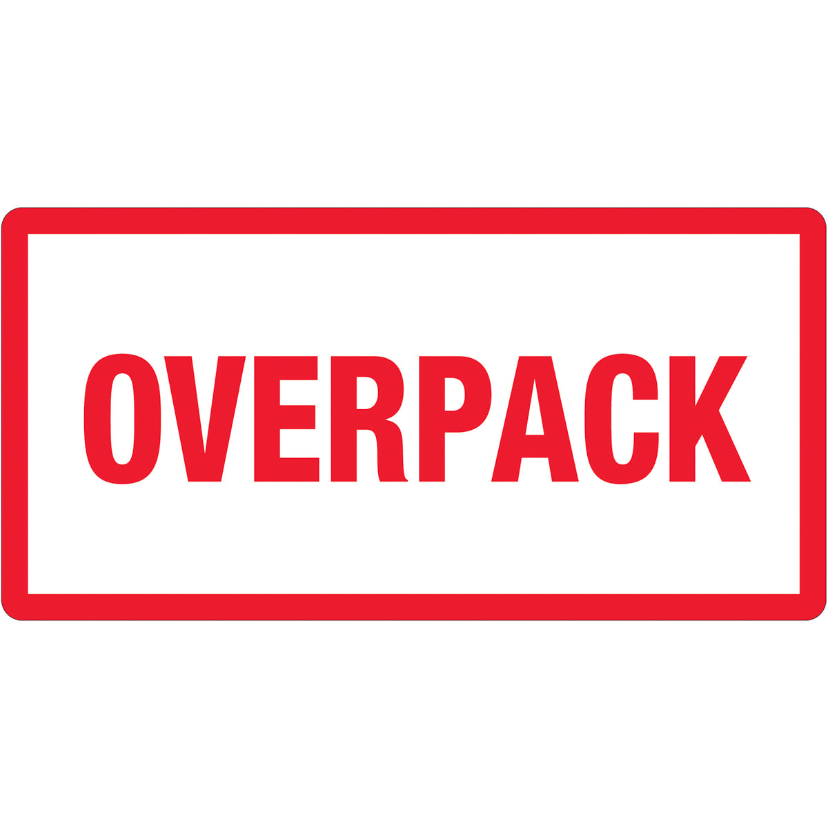 3 x 6" - "Overpack" Labels 500/Roll