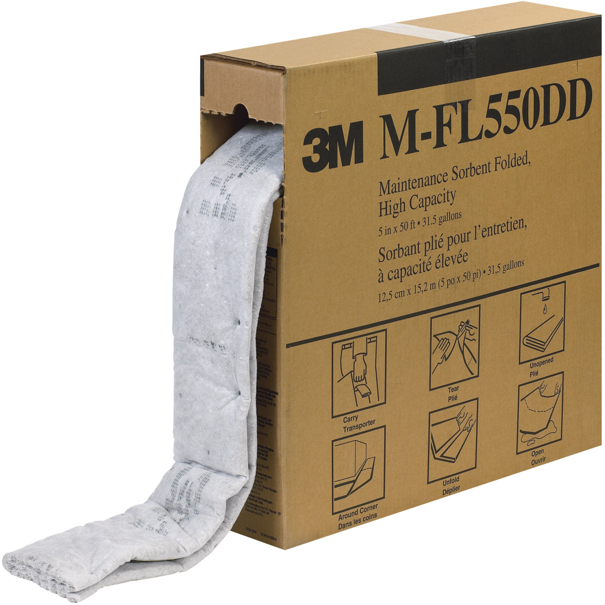5 x 50 Feet/Roll - 3M Maintenance Sorbent