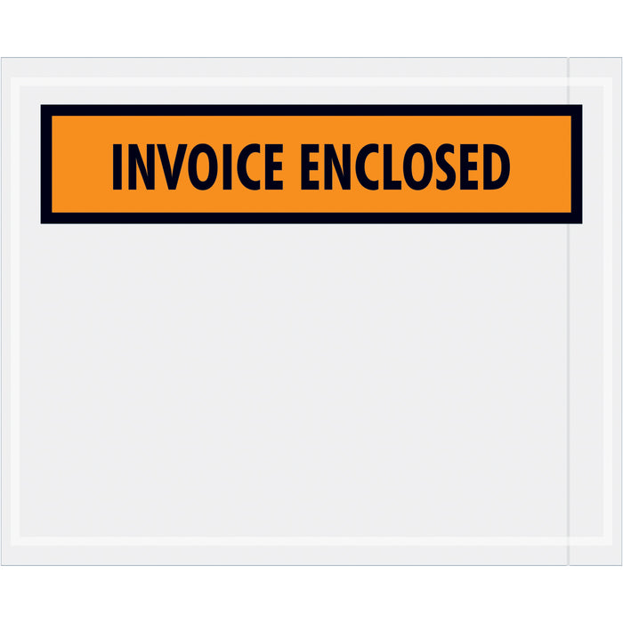 4-1/2 x 6 Invoice Enclosed Envelopes (Panel Face Script) - ORANGE ...