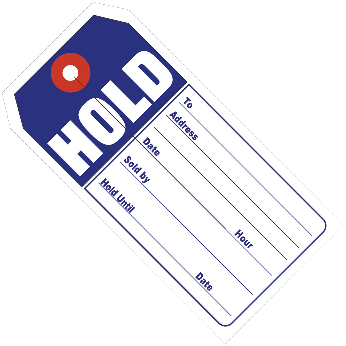 4 3/4 x 2 3/8" "HOLD" Retail Tags