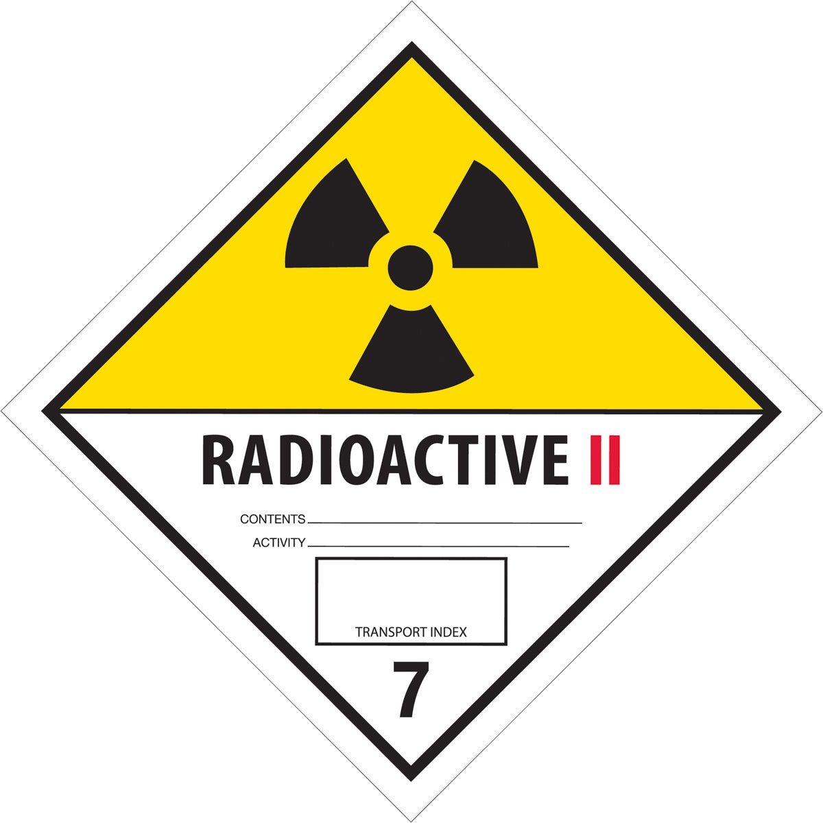 Radioactive II D.O.T. Labels (4 x 4) 500/Roll