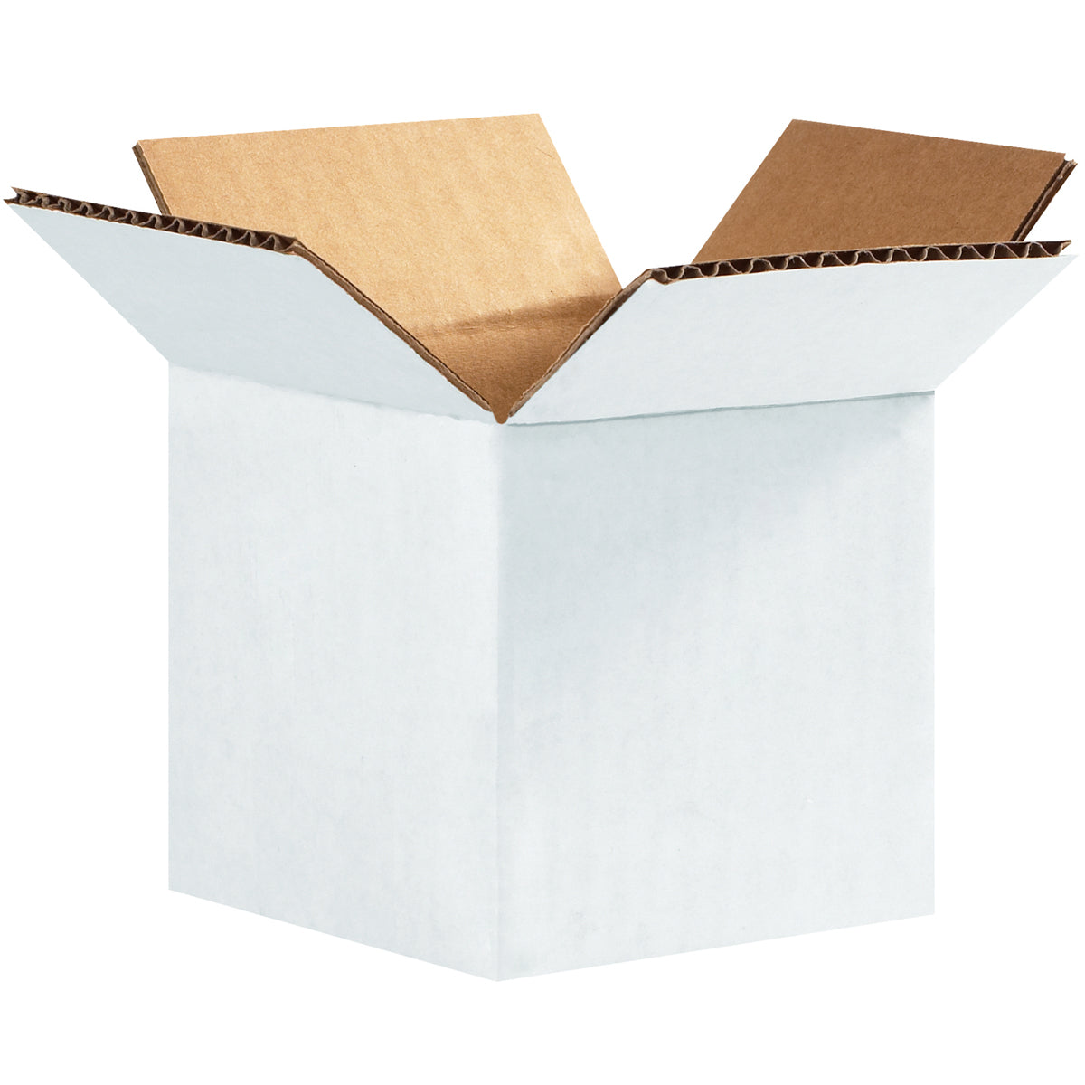 4 x 4 x 4 White Corrugated Boxes