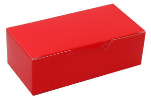 5-1/2 x 2-3/4 x 1-3/4 (1/2 lb.) Red 1 Piece Candy Boxes