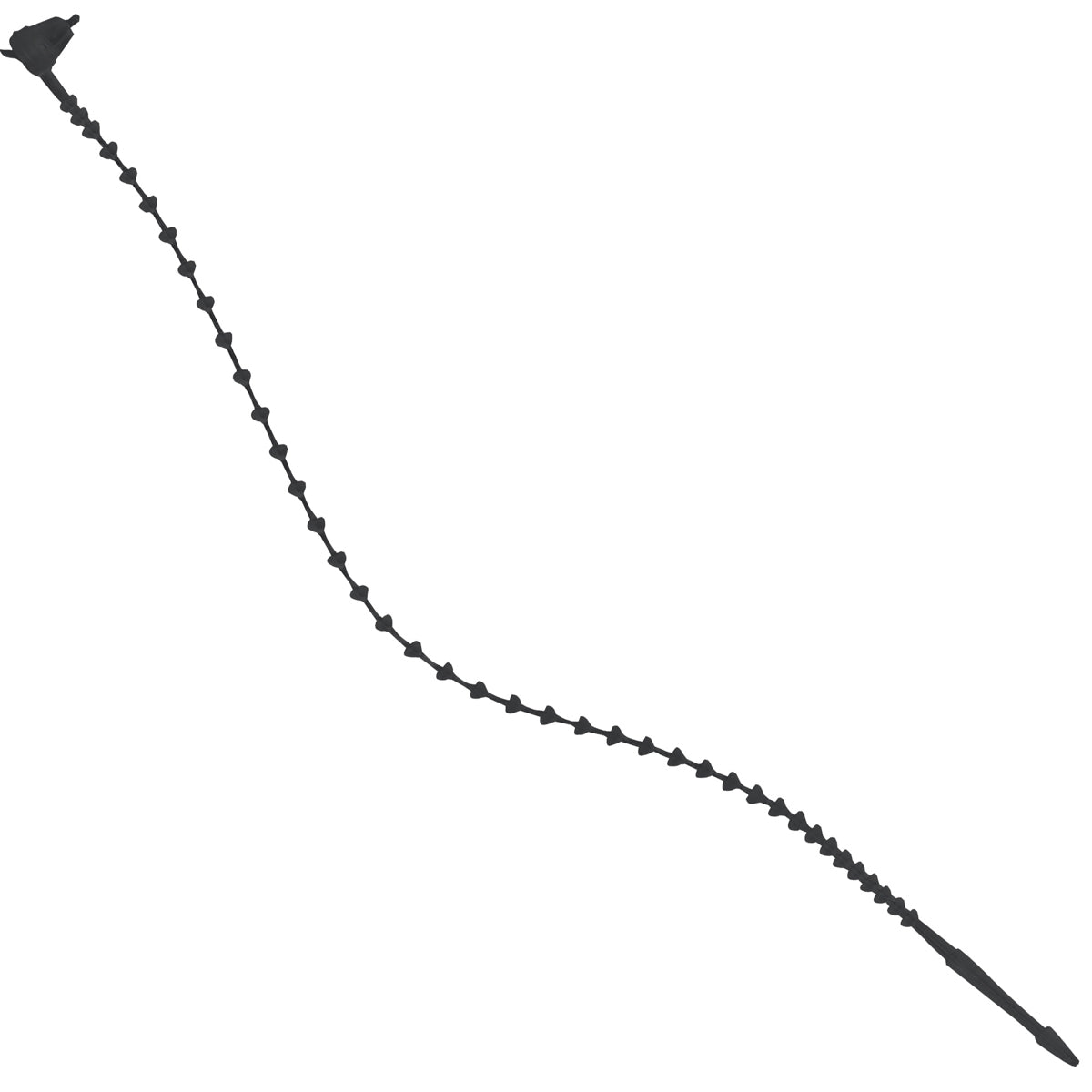 5" Black Beaded Security Ties