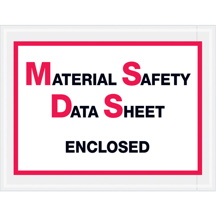 4 1/2 x 6 Safety Data Sheets Enclosed SDS Envelopes - PackagingSupplies.com