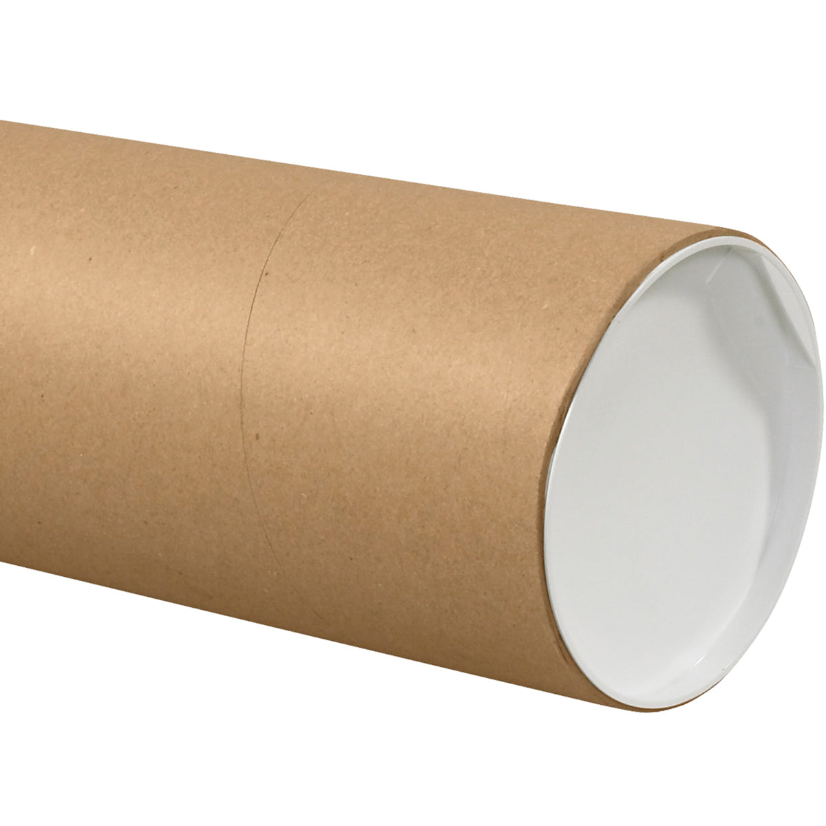 6 x 30 Brown Mailing Tubes With End Caps .125 Gauge